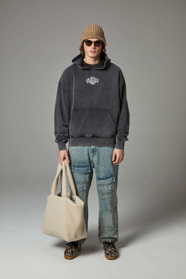 Criminal Damage Logo Mania Hoodie - WASHED GREY - Civilized Nation ...