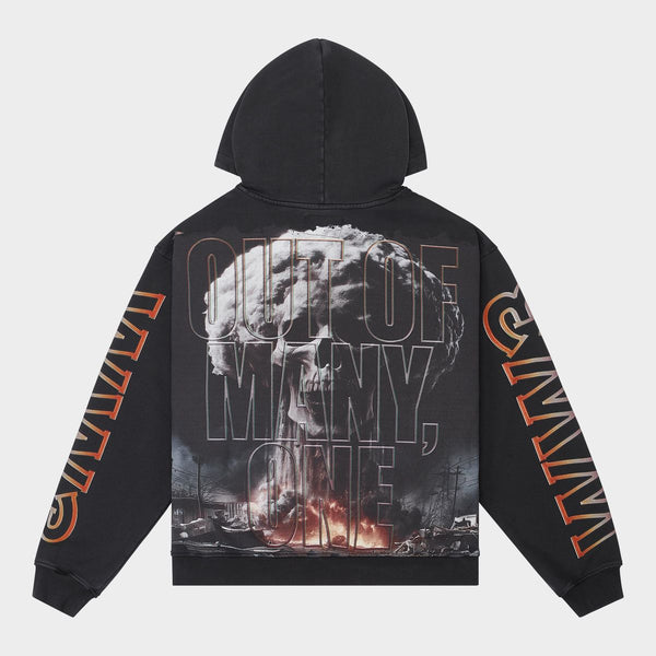 Godspeed Code Red Hoodie - BLACK-WASH - Civilized Nation - Official Site